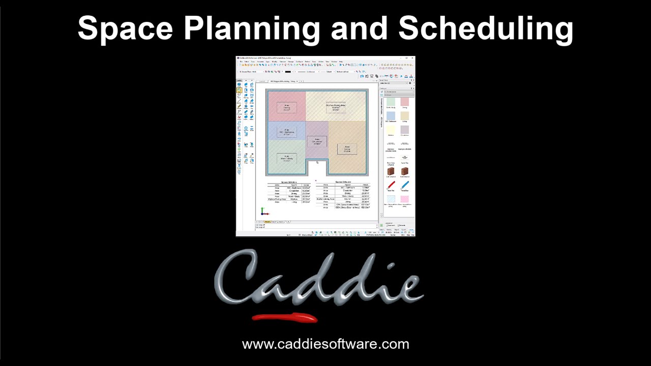 Space Planning and Scheduling with Caddie Software - YouTube