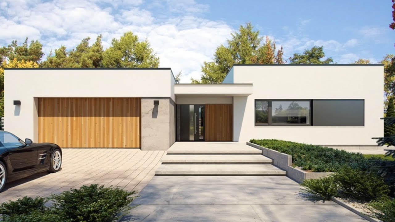 Super Cheap Single-Storey Home with Floor Plan and Flat Roof - YouTube