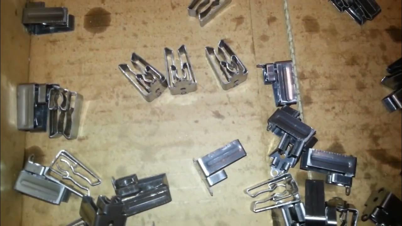 A very complicated double-double spring clip - YouTube