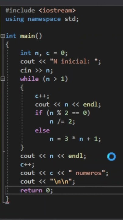 Conjectura de Collatz (3n+1) com C++ #programming #coding #cpp # ...