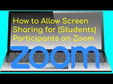 How to Enable (Allow) Screen Sharing for Participants in Zoom - YouTube