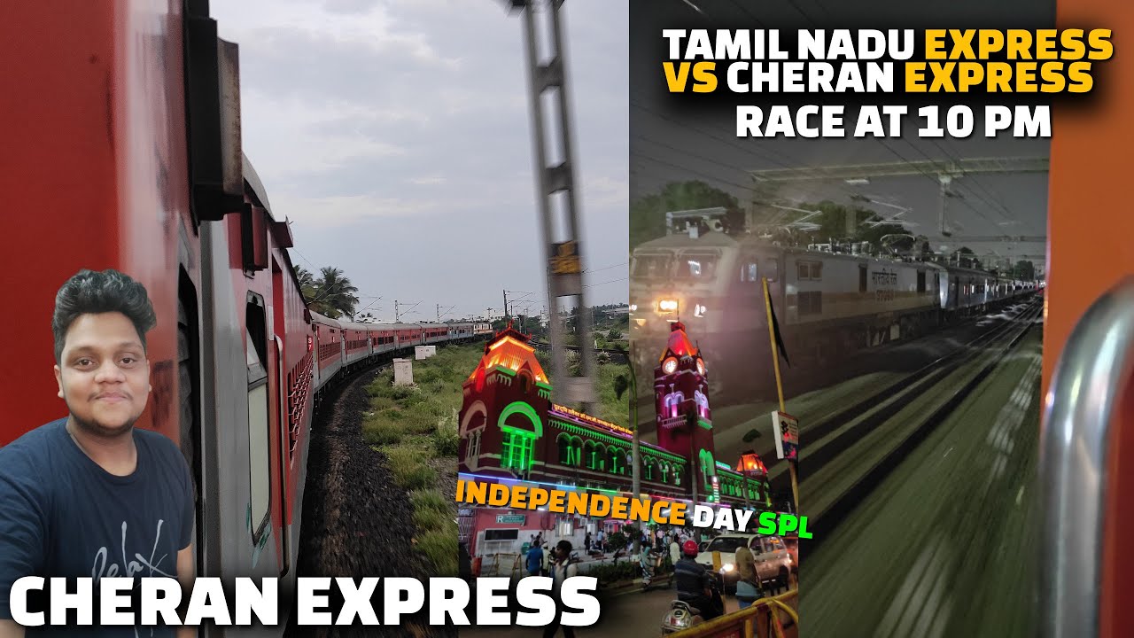 Cheran Superfast Express Train journey 🔥 | Race between Tamil nadu vs ...