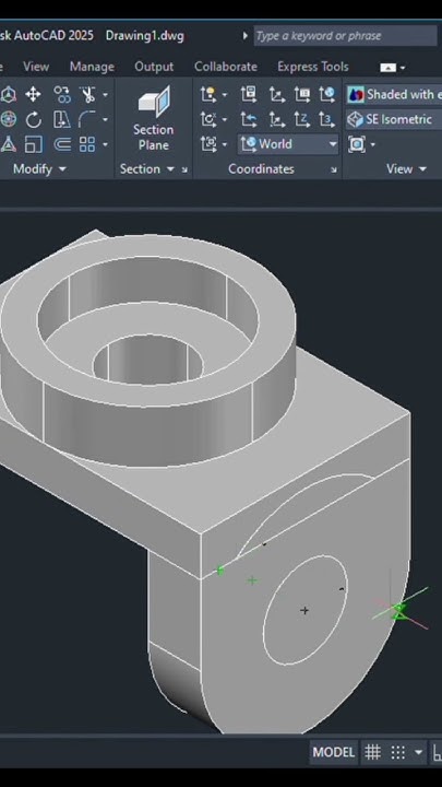 Auto CAD 3D Practice Mechanical Drawing using Box & Cylinder Command | Auto CAD 3D Modeling ...