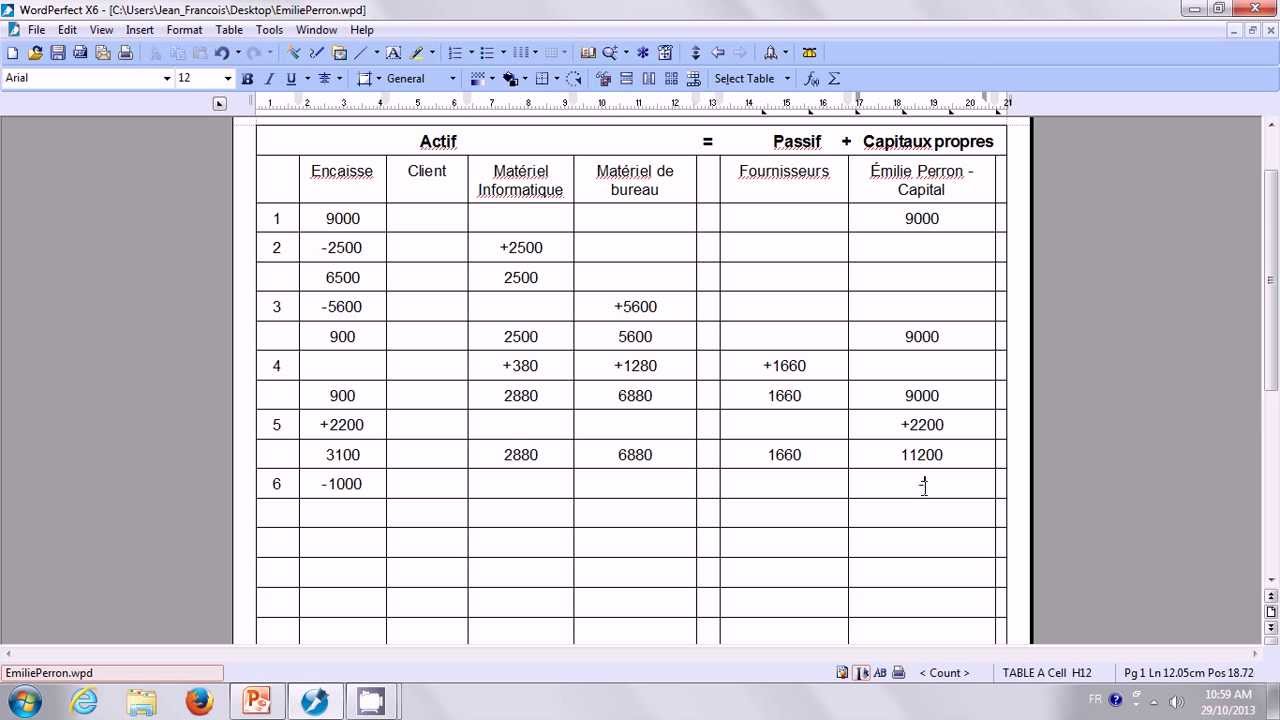 Exemple d'application de l'équation comptable. Opérations 5, 6 et 7 ...