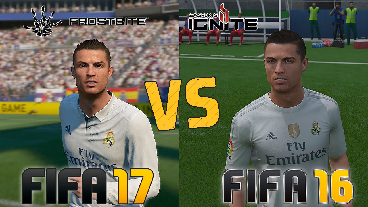 FIFA 17 vs FIFA 16 | GRAPHICS AND FACES COMPARISON | Next Gen Gameplay ...