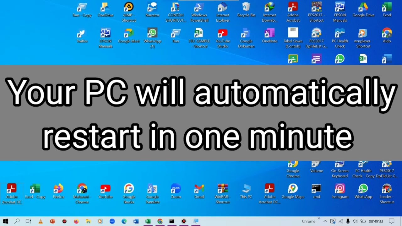 Cara Mengatasi Your PC Will Automatically Restart In One Minute ...