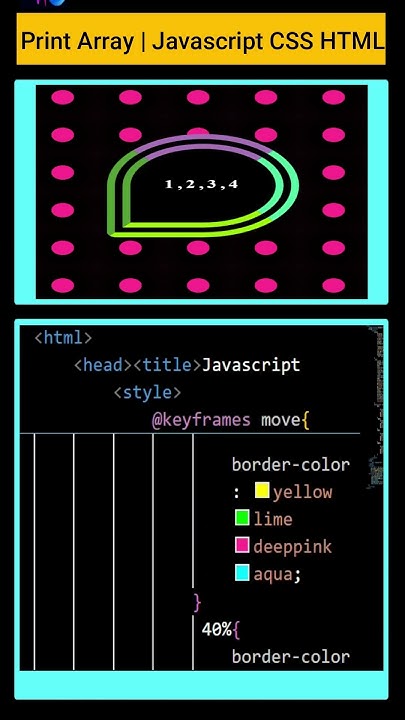 Print Array | Javascript CSS HTML Animation #javascript #css3 - YouTube