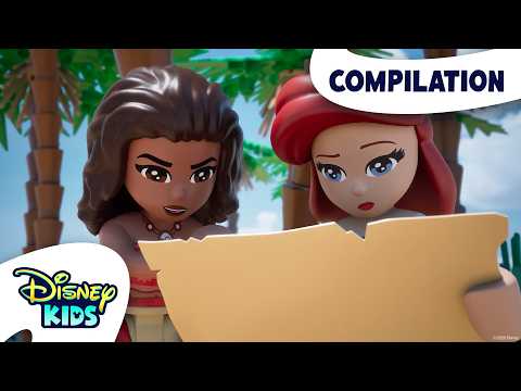 Ocean Adventures with Moana and Ariel 🌊 🏴‍☠️🧜‍♀️ | LEGO Disney Princess | @disneykids