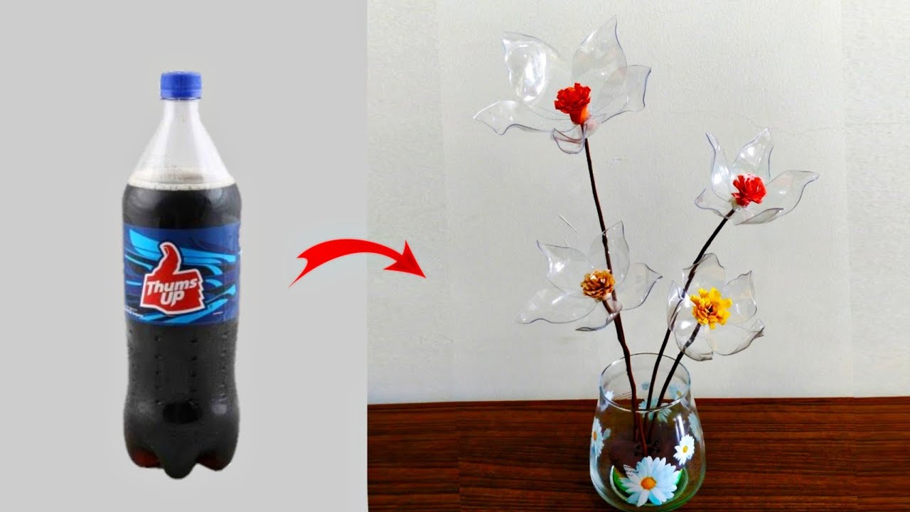 DIY Showpiece | Best Out Of Waste | Flowers made from Plastic Bottle ...