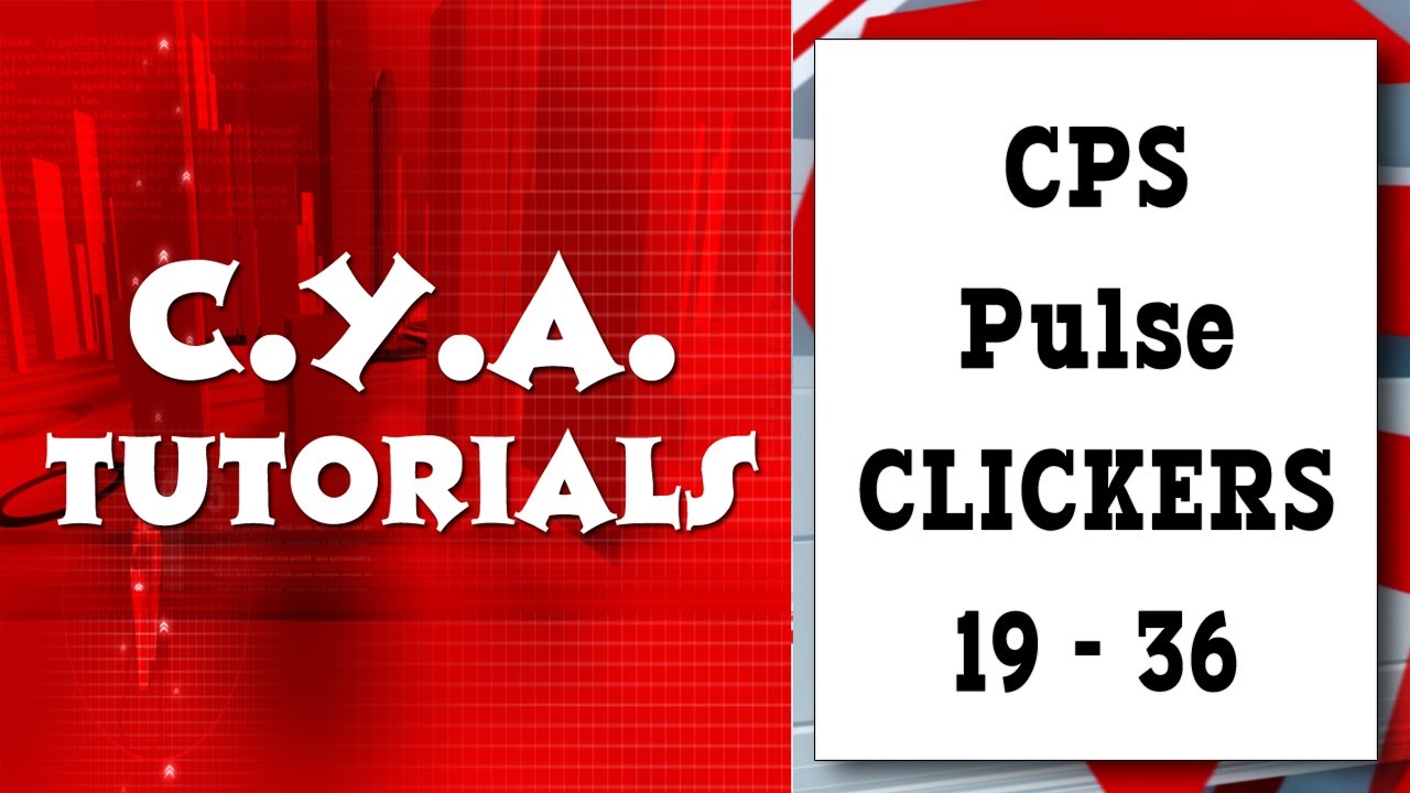 CPS Pulse Clickers | Programming Clickers 19 - 36 | Classroom ...