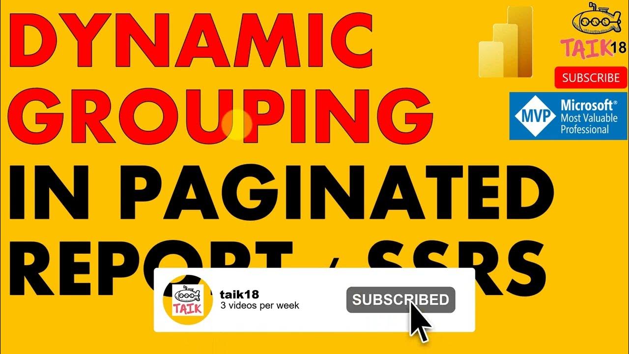 Paginated Report Dynamic Grouping (SSRS) by taik18 - YouTube