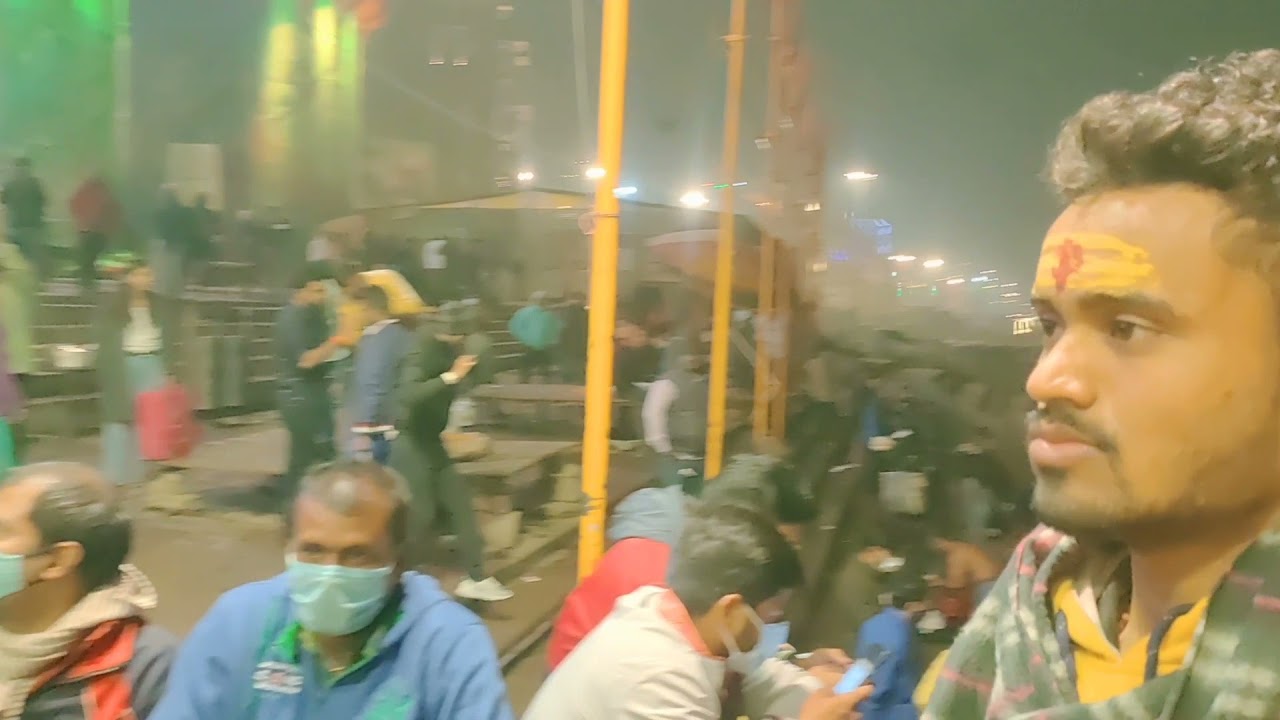 Banaras night scene ganga Arti Vlog ready ho rha hai wait - YouTube