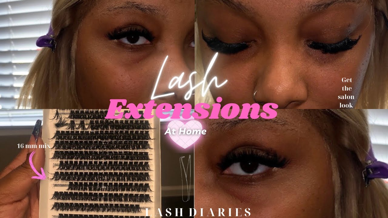 DIY lash extensions at home - YouTube