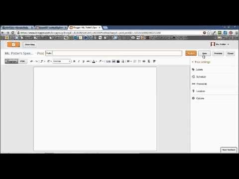 Getting Started with Blogger for Teachers - YouTube