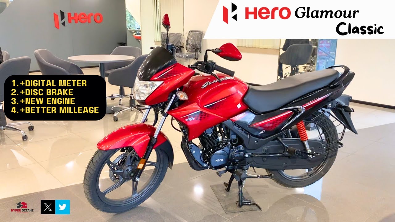 New Hero Glamour Classic 125 Review,New Digital Meter | Glamour Top ...