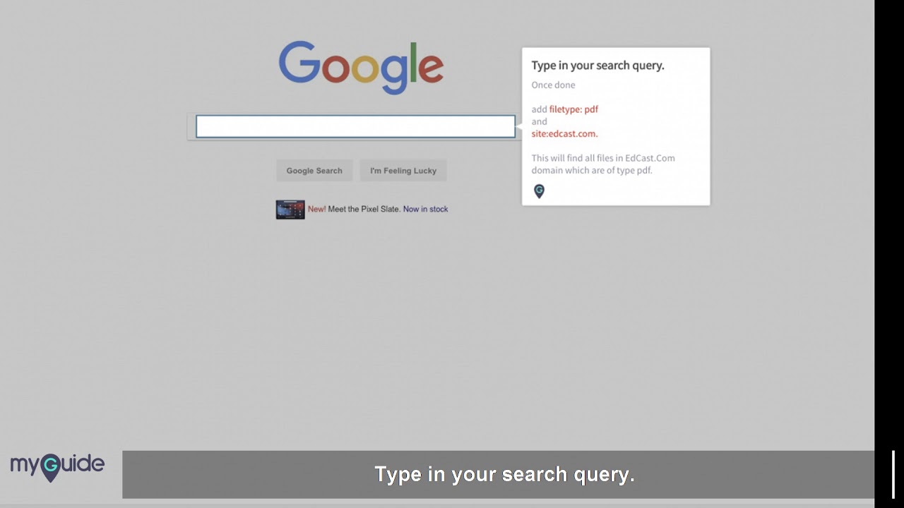 How to do a specific file search inside a specific domain using Google ...