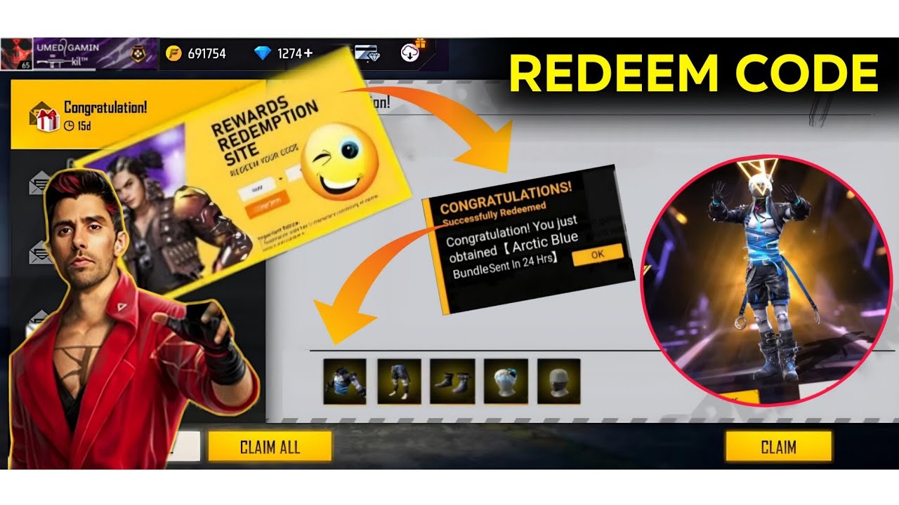 Free Fire Redeem Code Today | FF Redeem Code Today | New RedeemCode ...