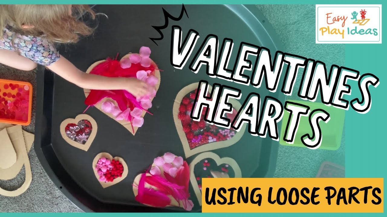 PLAY INSPIRATION | Decorate Cardboard Valentine's Hearts with Loose ...
