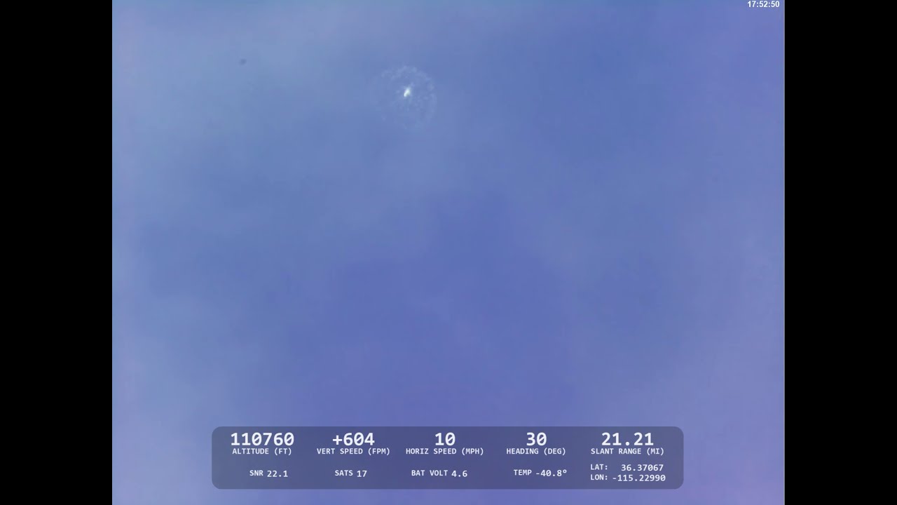 Weather Balloon Burst -- DFM17-23018964 - YouTube