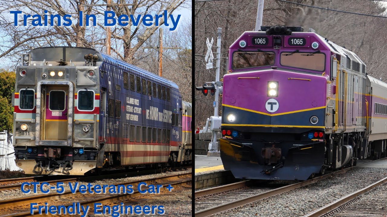 Trains In Beverly | CTC-5 Veterans Car + Friendly Engineers | 4/7/2024 ...