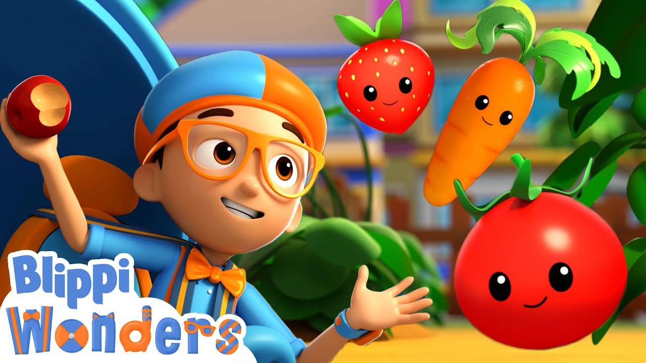 Blippi Explores Fruits and Vegetables! | Farm & Healthy Foods | Fun ...