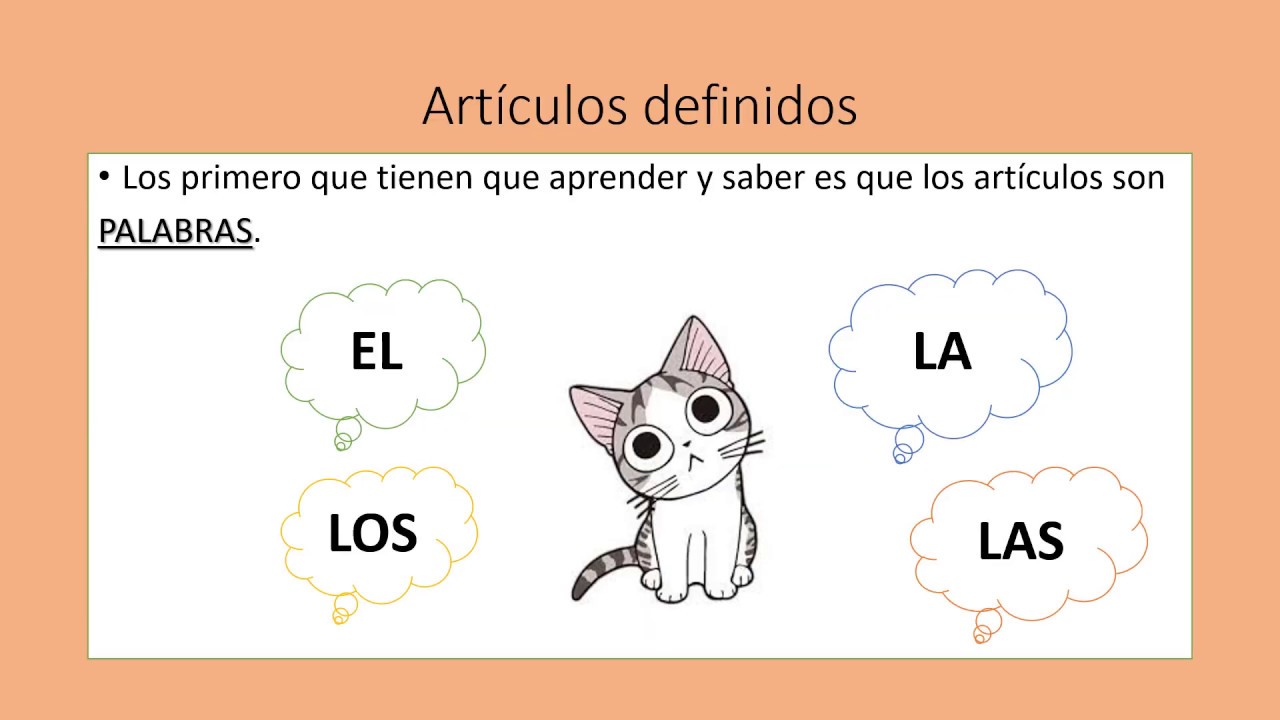 Los Artículos Definidos (Primero básico) - YouTube