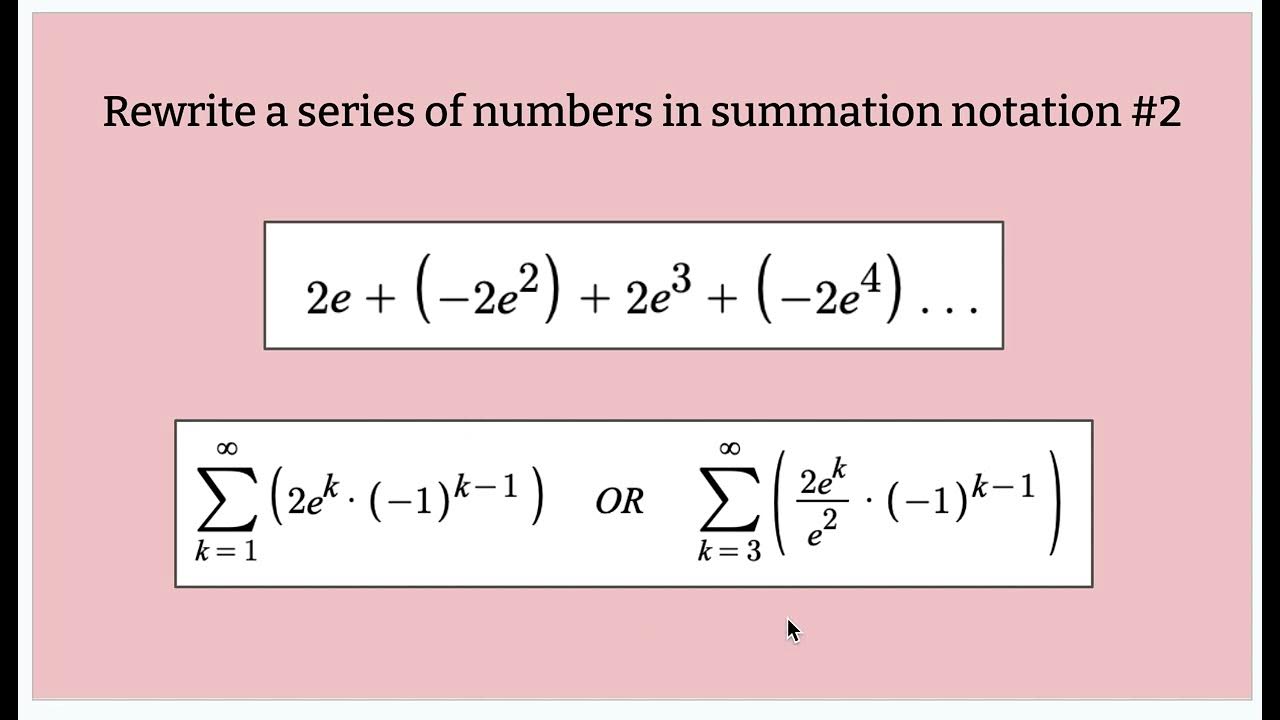 sum notation - YouTube