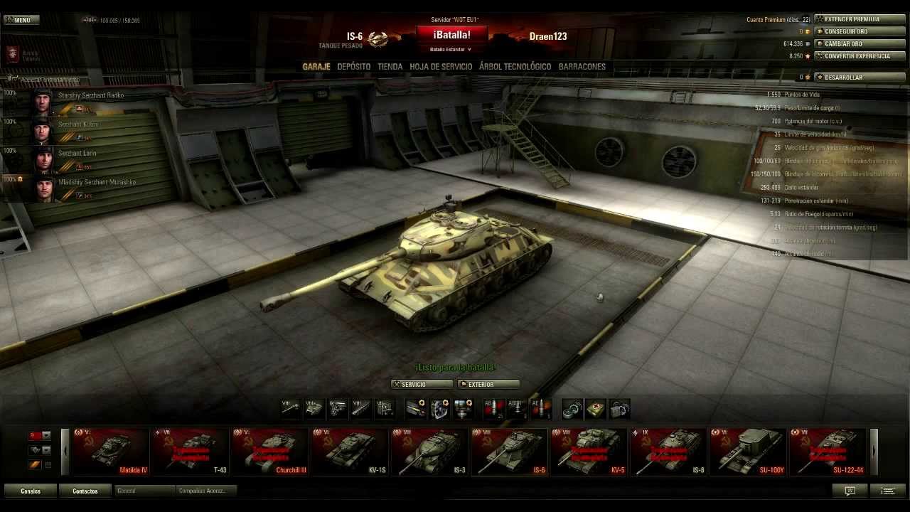 World of tanks análisis: IS 6 Tanque pesado soviético premium Tier 8 ...