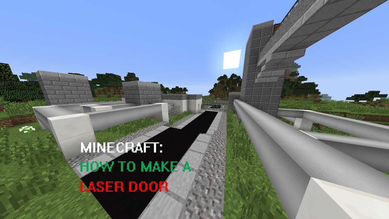 How to Build a Laser Beam Door in Minecraft - YouTube