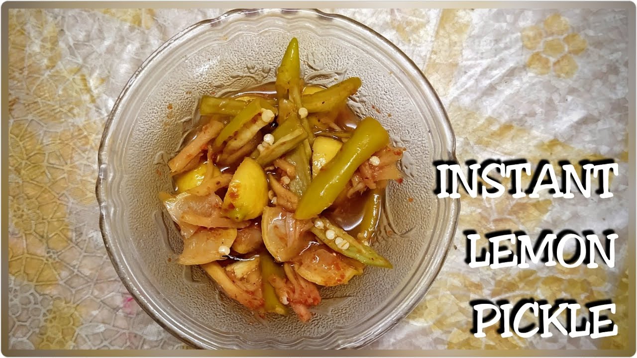 LEMON PICKLE | LEMON GREEN CHILLI PICKLE | NIMBU ACHAAR | QUICK LEMON ...