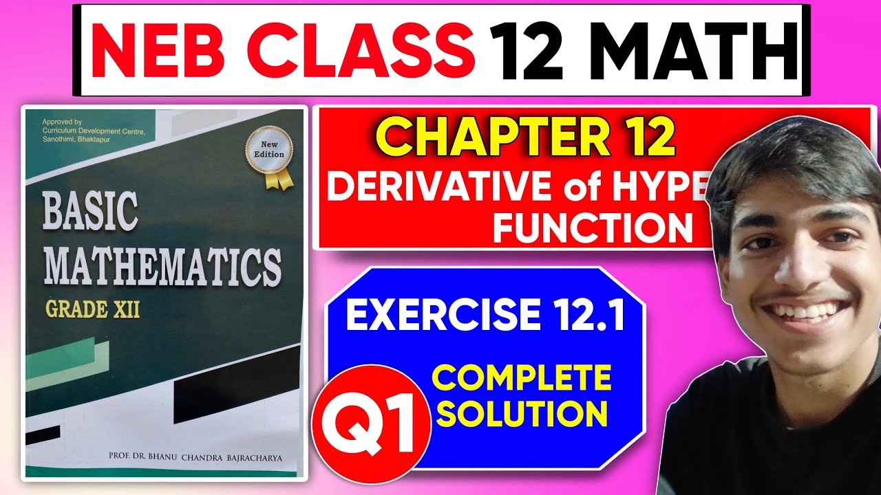 Complete Solution of Derivative of Hyperbolic Function Exercise 12.1 (Q1) || Basic Mathematics ...