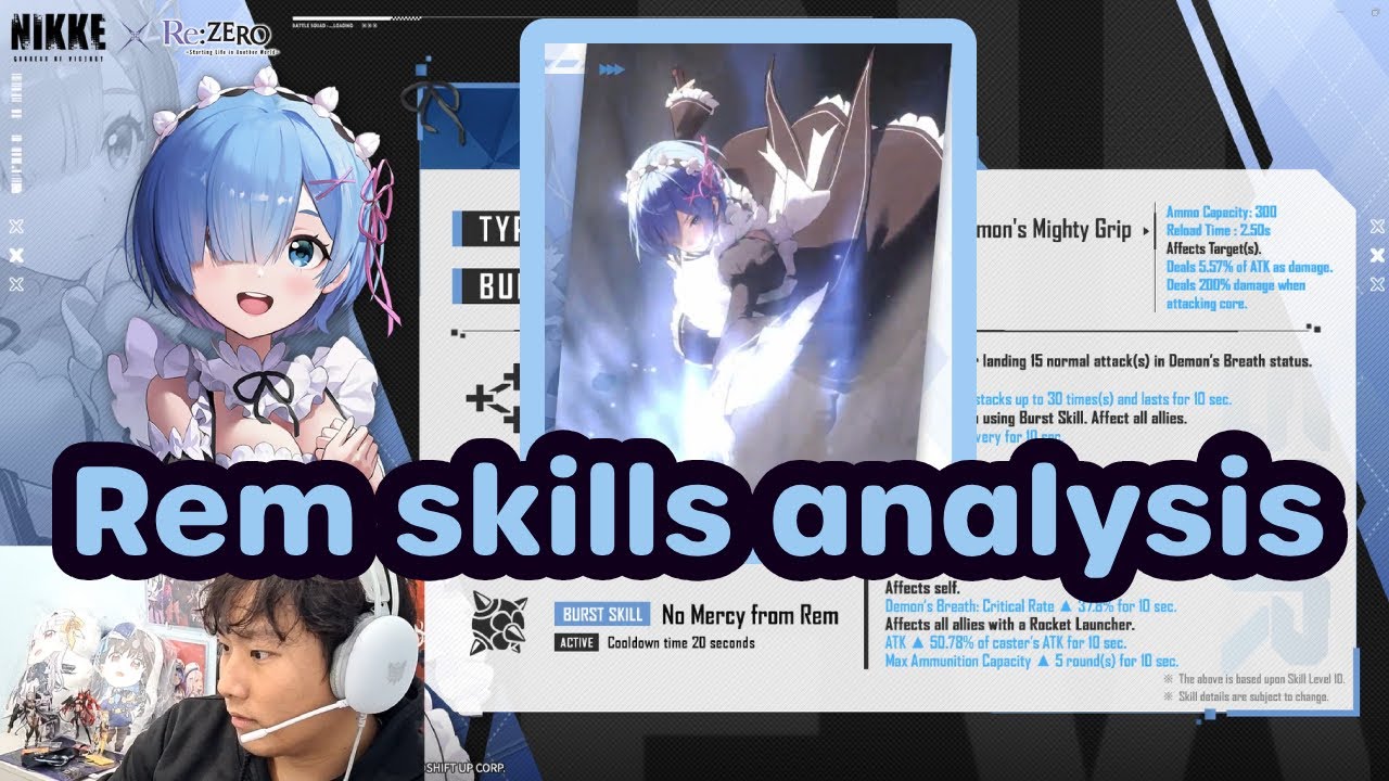 Rem Skills Analysis Nikke x ReZero Collab Patch - YouTube