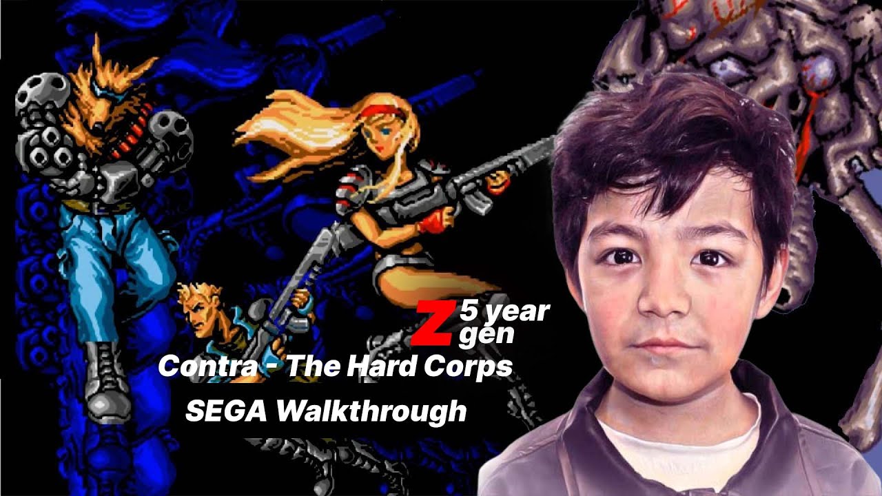 Contra Hard Corps SEGA Walkthrough 60fps hdr game play -Gen z 5 year ...
