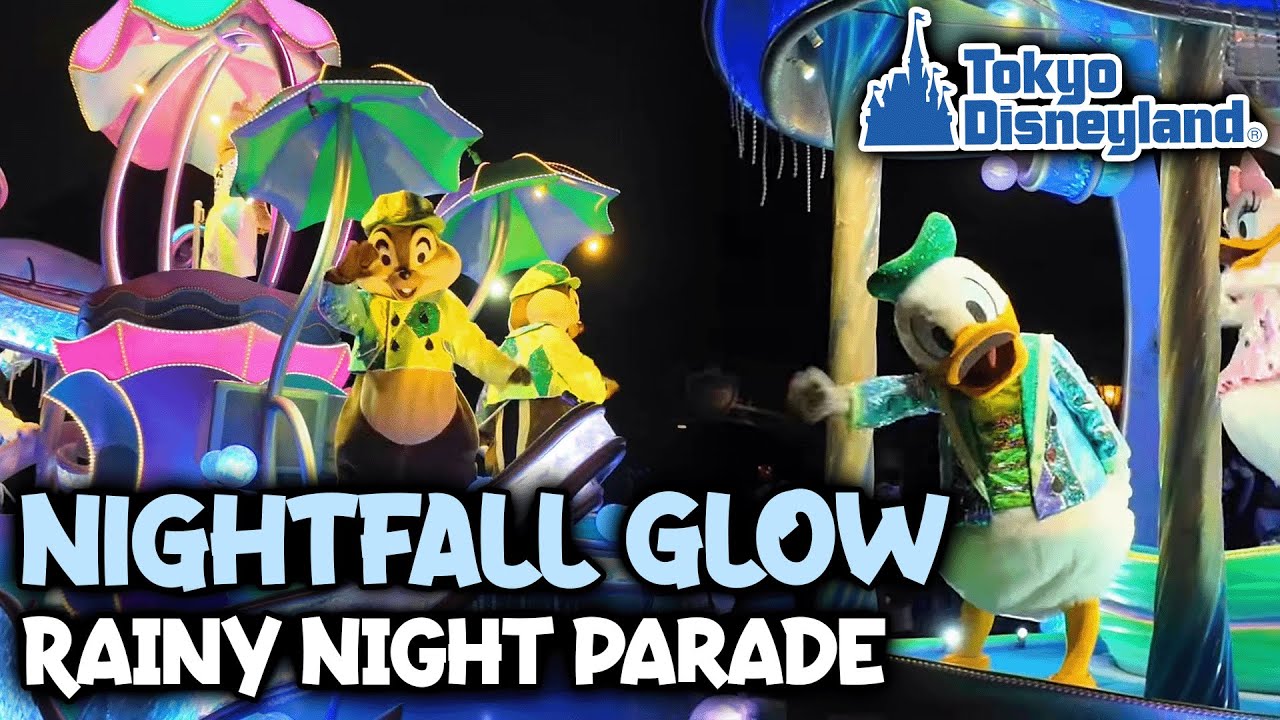 Nightfall Glow Rainy Night Parade - Tokyo Disneyland 2024 - YouTube