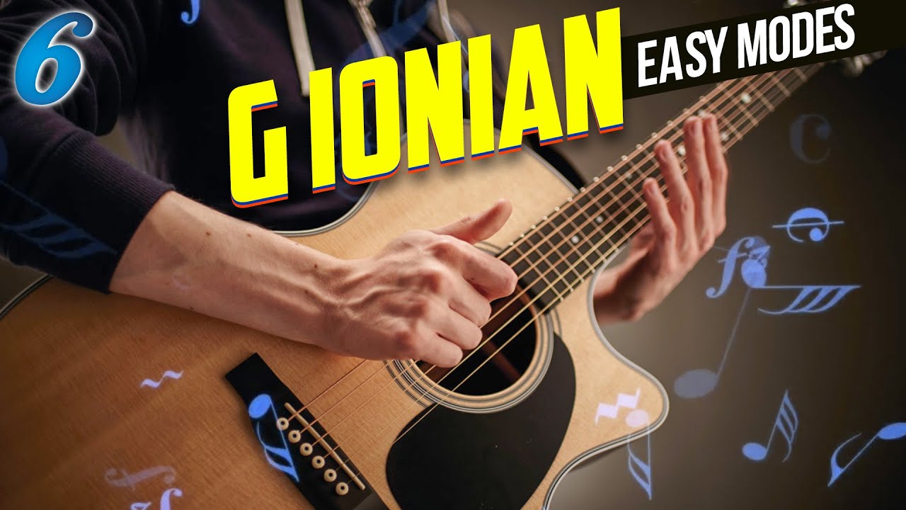 Easy modes for guitar on one string | G Ionian | Part 1 - YouTube