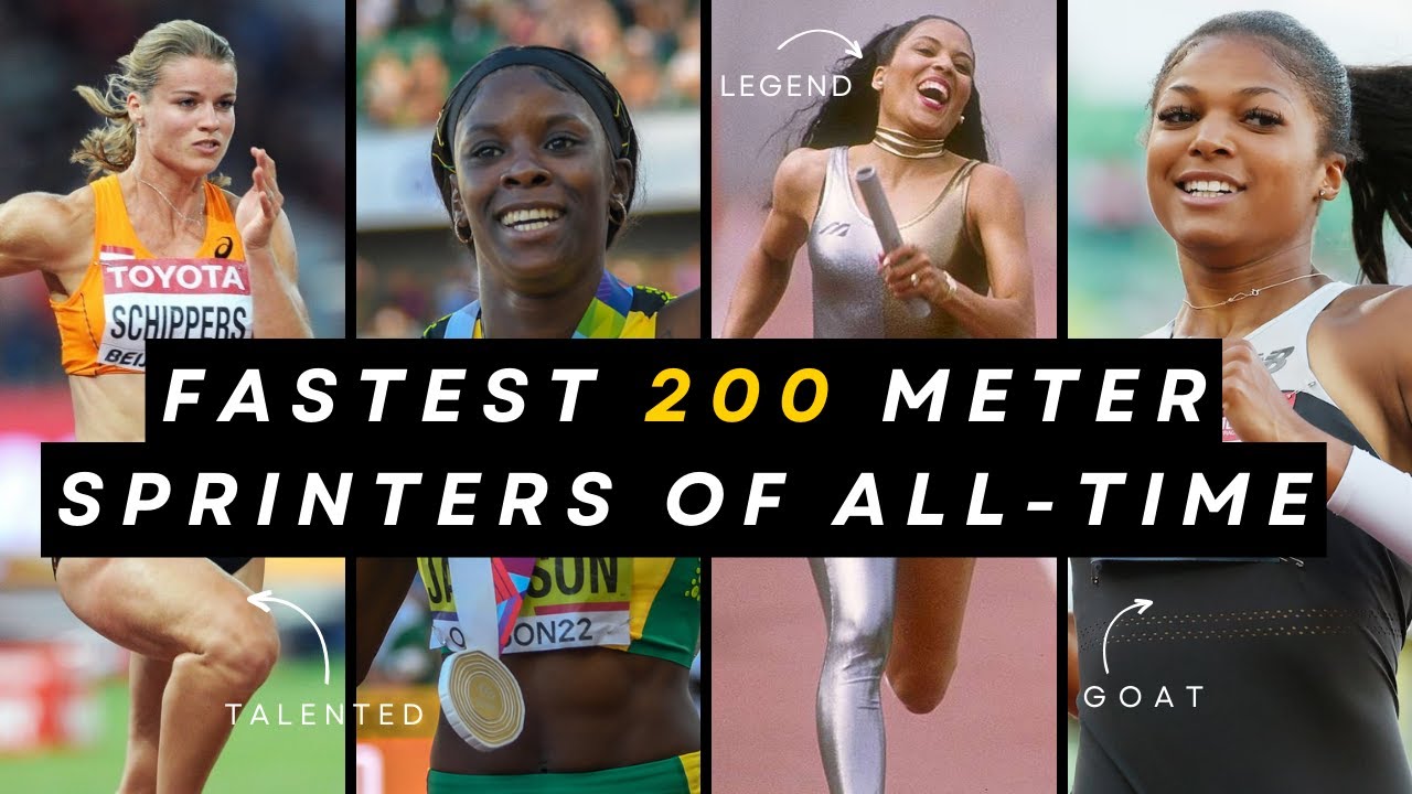 Top 10 Fastest Women 200m Sprinters In The World - YouTube