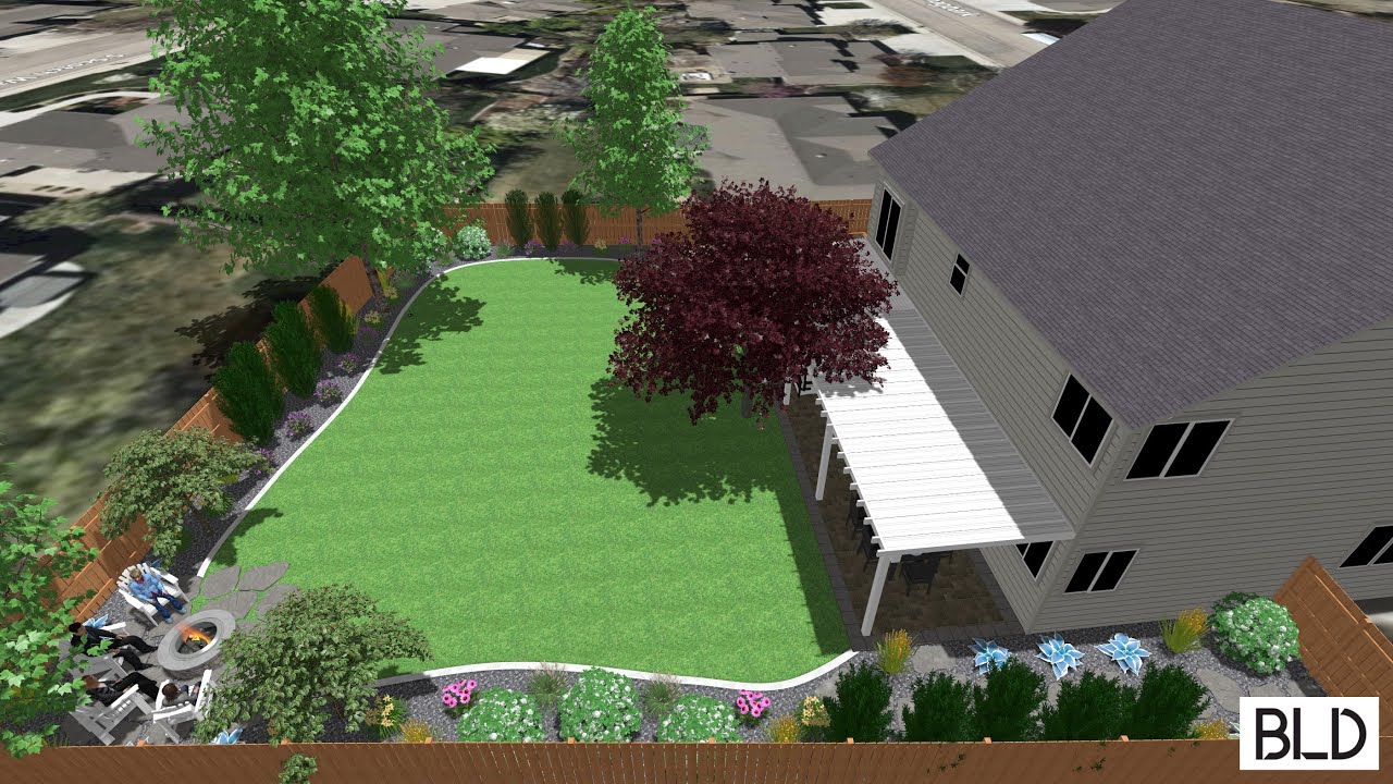 Southeast Boise Backyard Landscape Design - YouTube