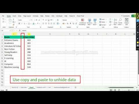 Unhide data using Copy paste | MS Excel Tips & Tricks Tutorial - YouTube