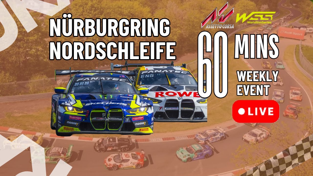 Assetto Corsa LIVE - 1 Hour Nordschleife Race - World Sim Series - YouTube