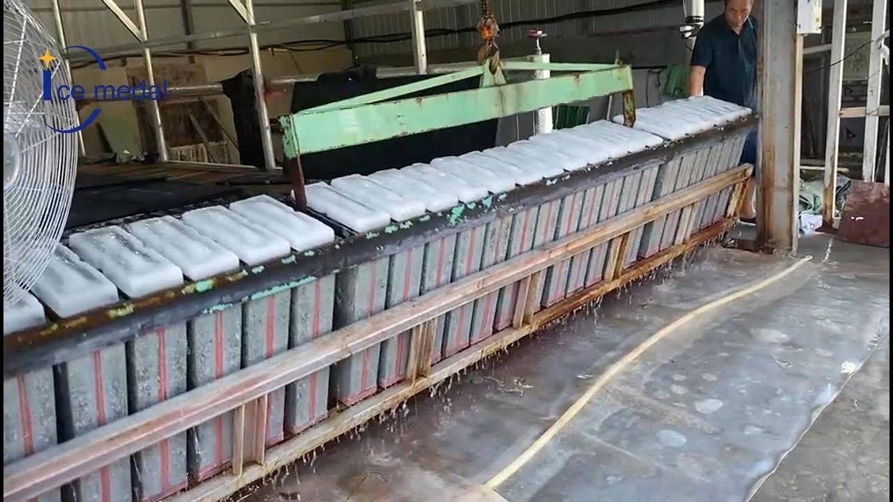 Icemedal brine water ice block machine for block ice plant #iceplant # ...