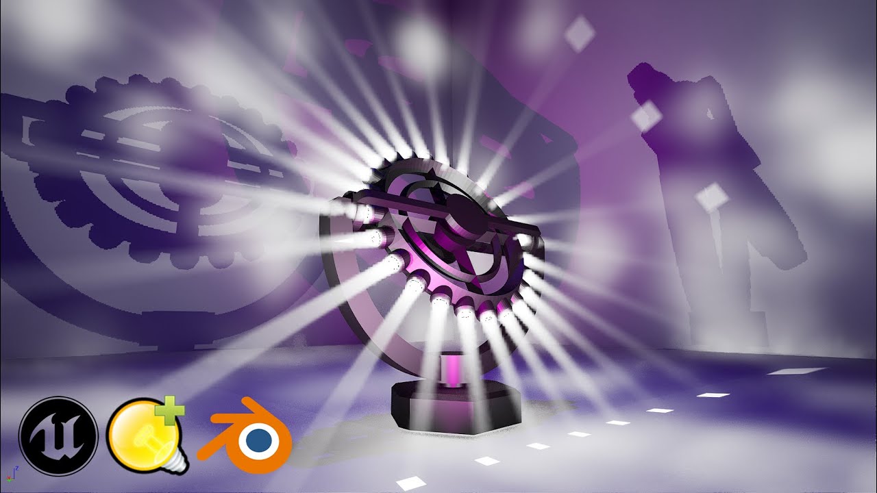 Test - custom disco light fixtures DMX - Unreal engine 5.1, Blender 3.5 ...