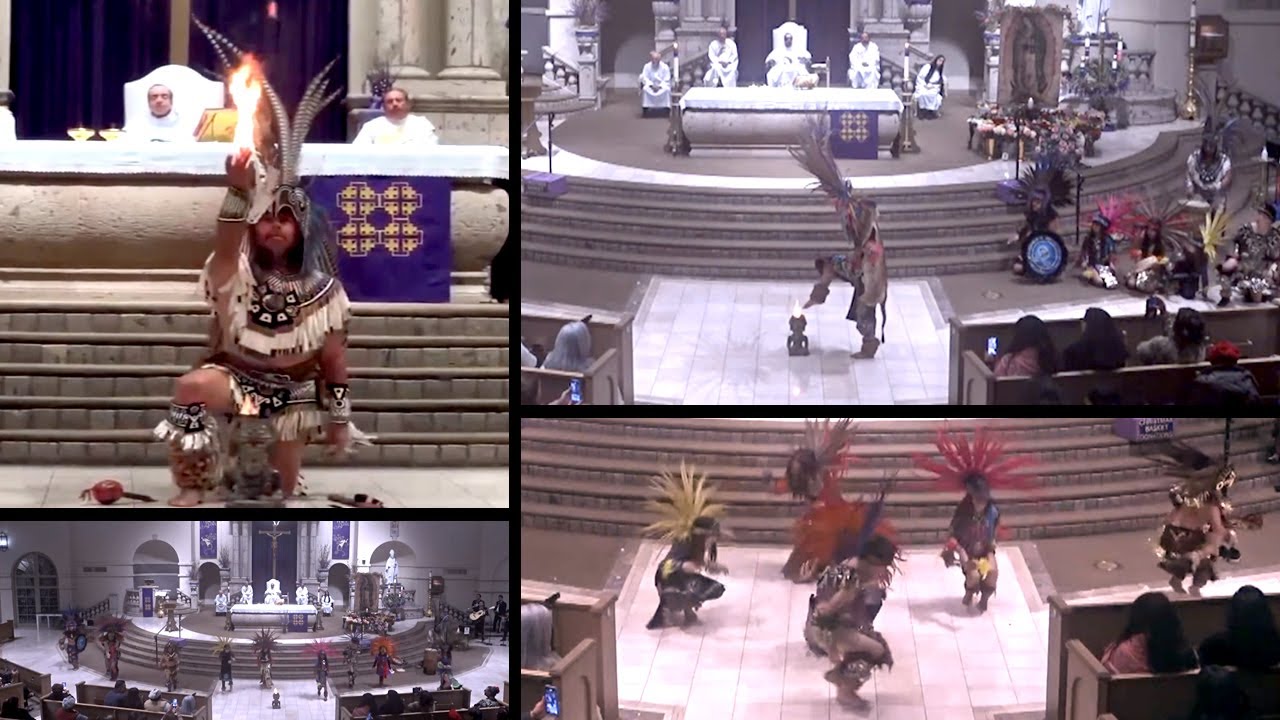 Aztec Pagan Ritual In "Catholic Church" During "Mass" - YouTube