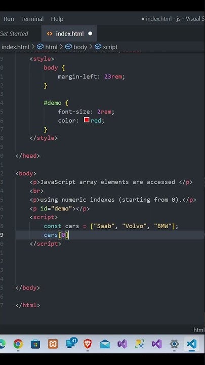 Changing an Array Element in JavaScript #array #change #elements #shorts - YouTube