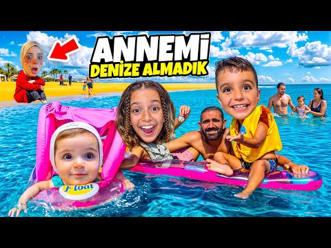 POYRAZ ELİF ANNEMİ EVDE BIRAKIP DENİZE GELDİK!!!