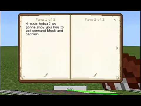 How to get command block and barrier in Minecraft. - YouTube