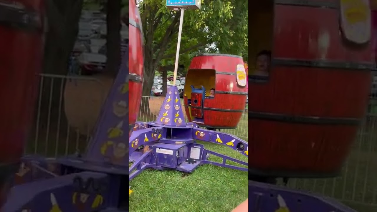Monkey barrel ride at a carnival - YouTube
