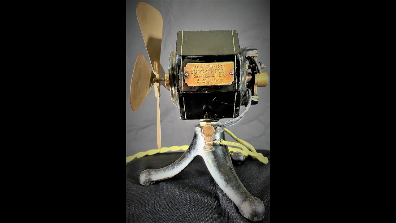 SOLD - Edison Iron Clad Bi-Polar DC Battery Fan (ca. 1899) - SOLD - YouTube