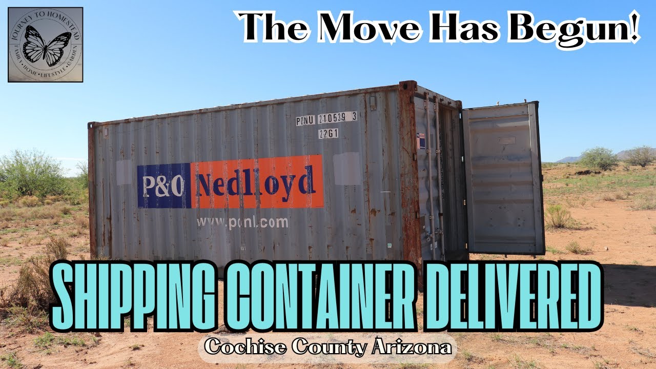Shipping Container Delivered to Raw Land | Moving Prep Begins ...