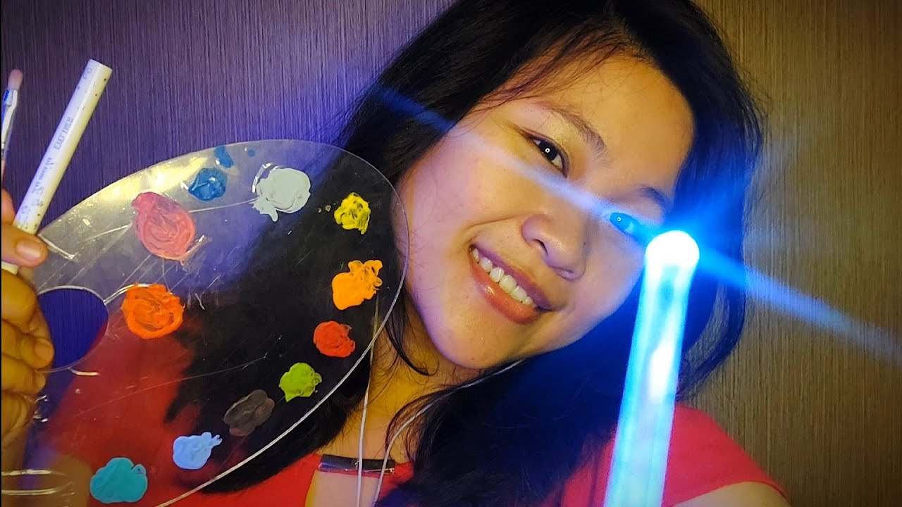 TRACING YOUR FACE ASMR : PAINTING, DRAWING, LIGHT ASMR || ASMR INDONESIA - YouTube