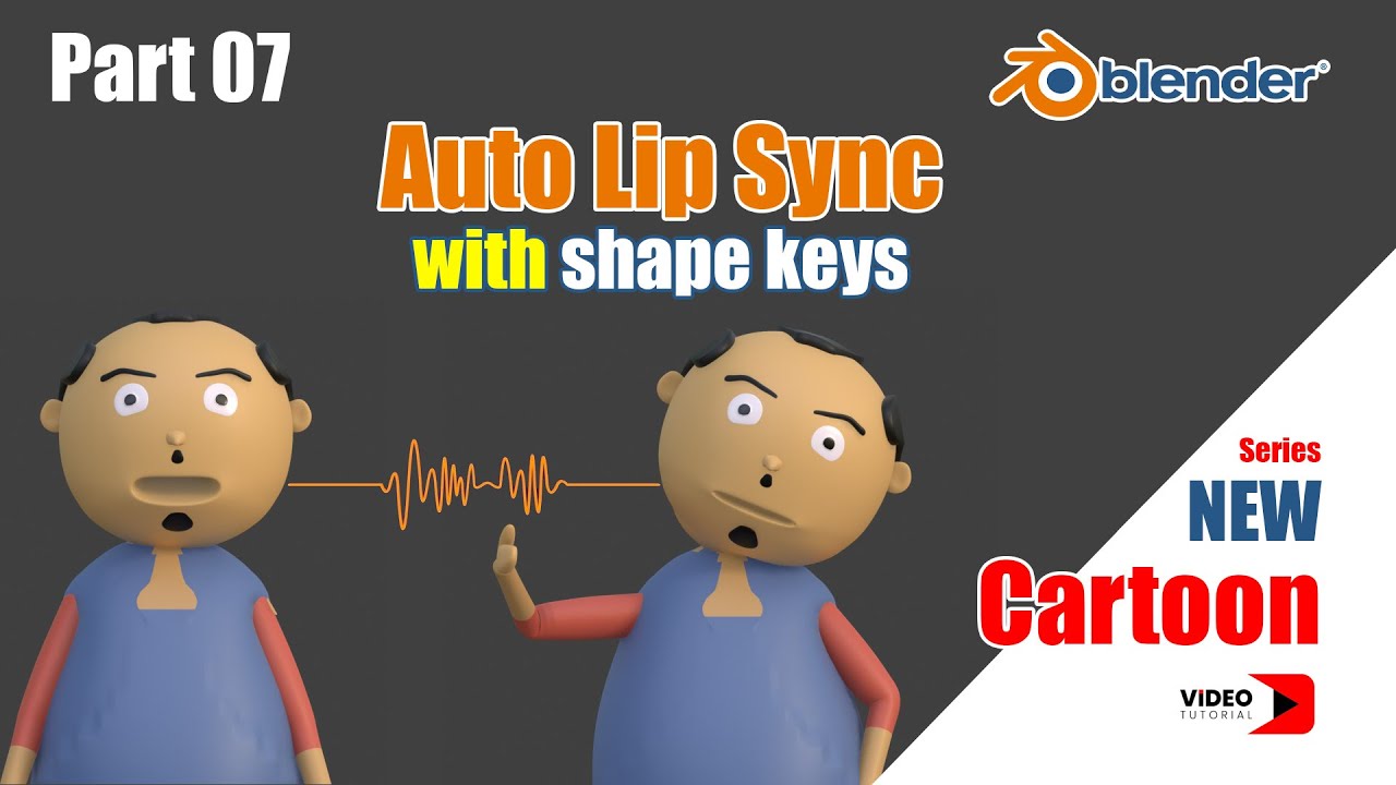 New cartoon series | Auto Lip Sync with shape keys - Part 07 in Blender ...